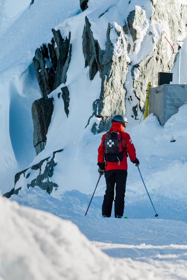 A on-mountain First Aid Responder at the Top of Blackcomb. Editorial ...