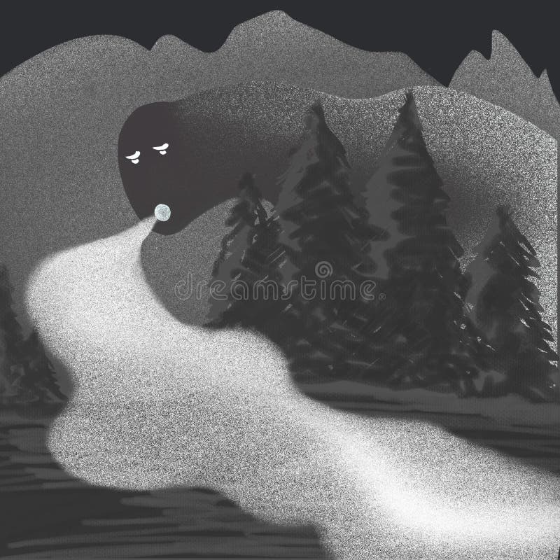 Mountain Fog, Mist in the Mountains, Mountain Spirit Stock Illustration ...