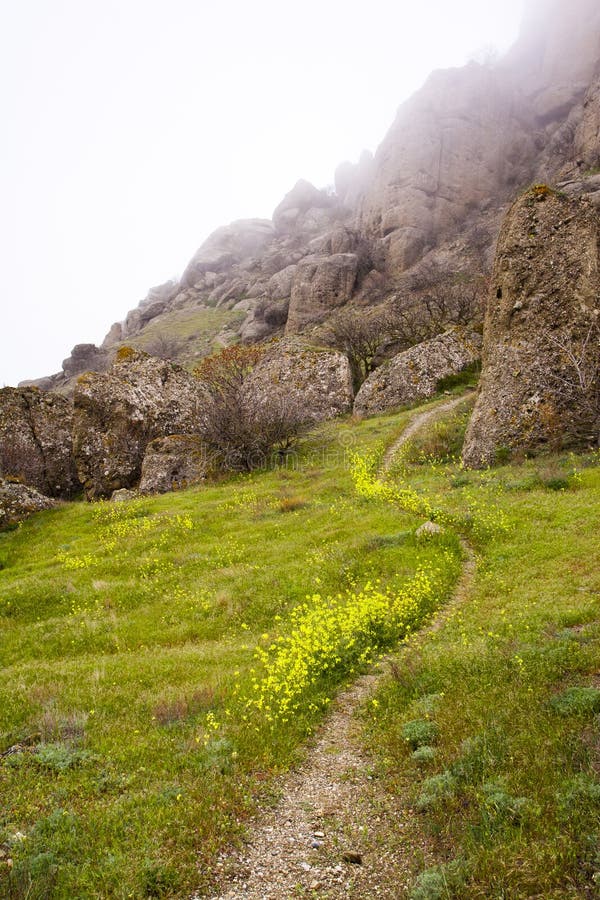 Mountain footpath stock image. Image of stone, summer - 21933037