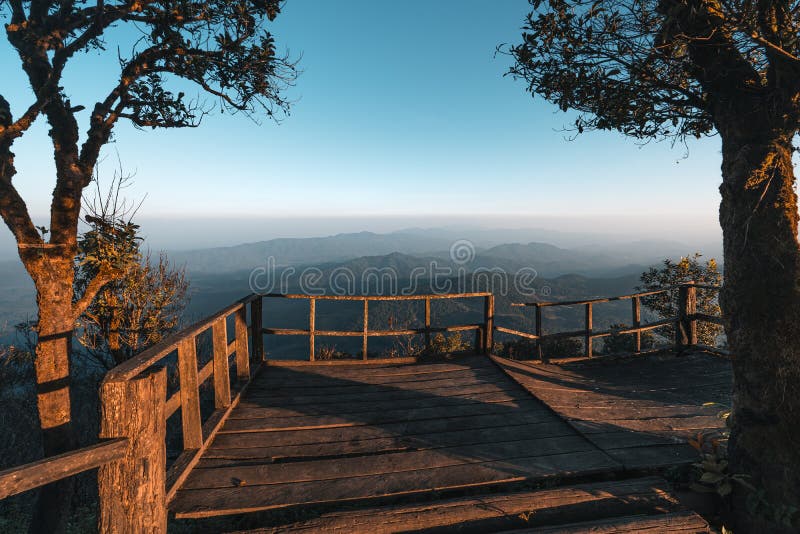 Mountain Forest View in the Evening Stock Photo - Image of countryside ...