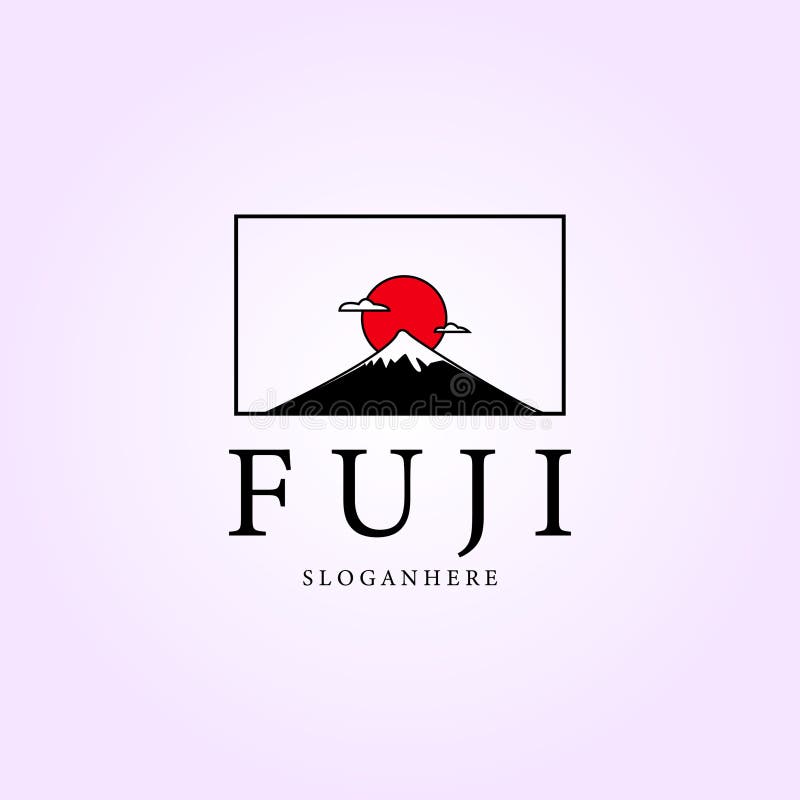 Mountain Fuji Japan Logo Vector Illustration Design Stock Vector ...
