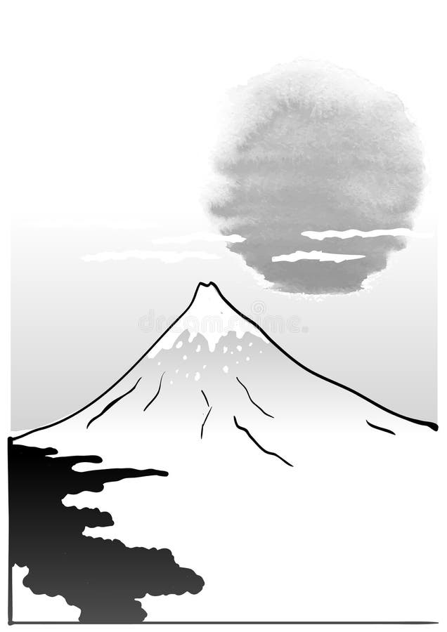 Mountain Fuji, Volcano, Japanese Art, Vector Stock Vector ...