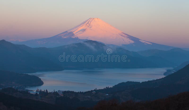 Lake Ashi and Mountain Fuji Stock Photo - Image of background, japan ...