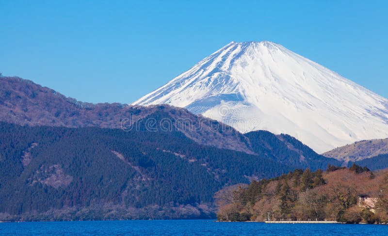 Lake Ashi and Mountain Fuji Stock Photo - Image of background, japan ...
