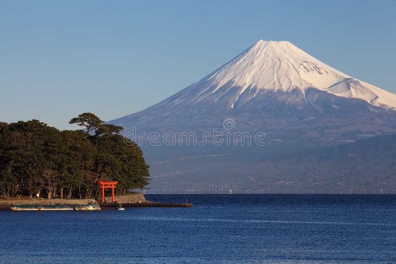 Mountain fuji stock image. Image of seascape, water, mount - 58869639