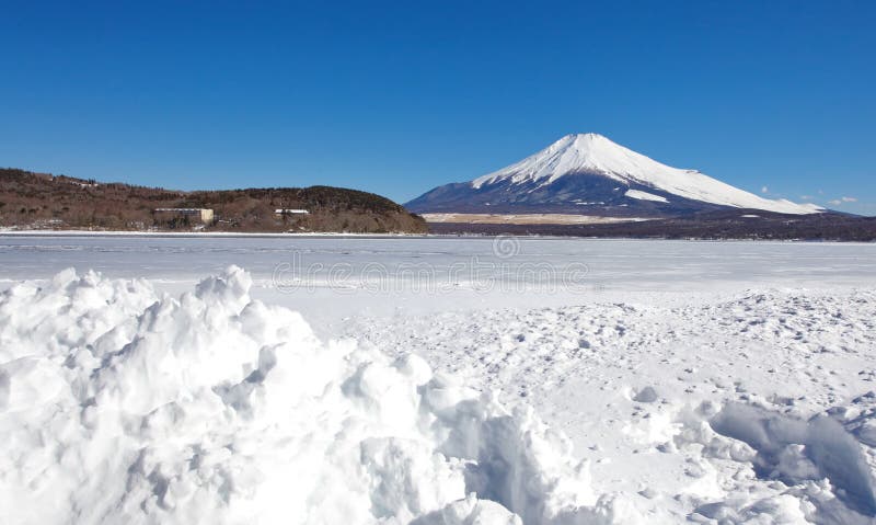 Mountain Fuji in winter stock image. Image of landscape - 36216933