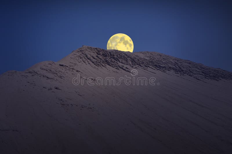 Mountain and full moon stock photo. Image of full, panorama - 94351396