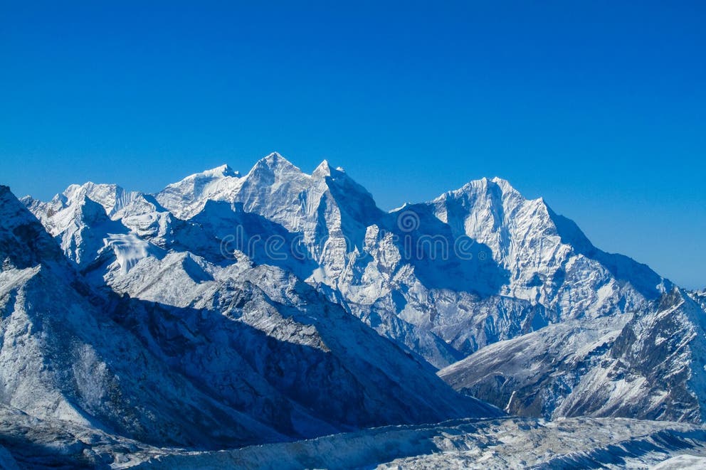 Mountain Glacier in Himalaya Mountains Stock Photo - Image of glacier ...