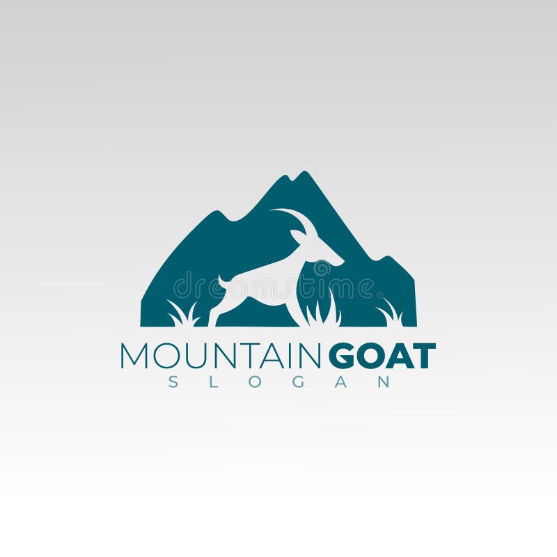 Mountain and Goat Logo Design Template, Creative Icon Stock Vector ...