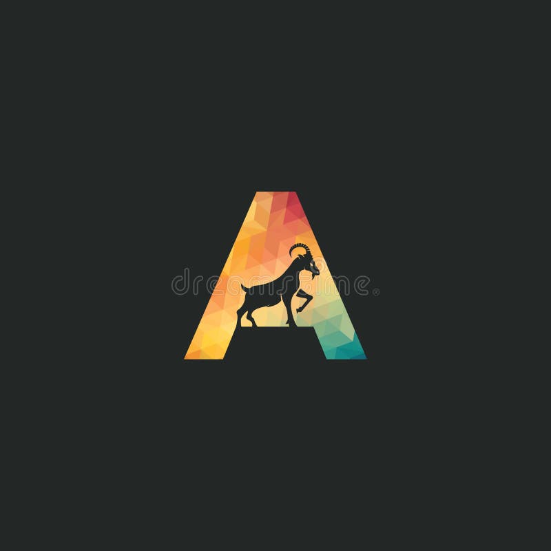 Letter D and Goat Logo Template Design. Stock Vector - Illustration of ...