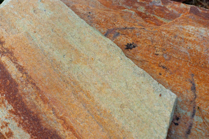 A Mountain of Gold, Red Stones from Shale Rocks Stock Photo - Image of ...