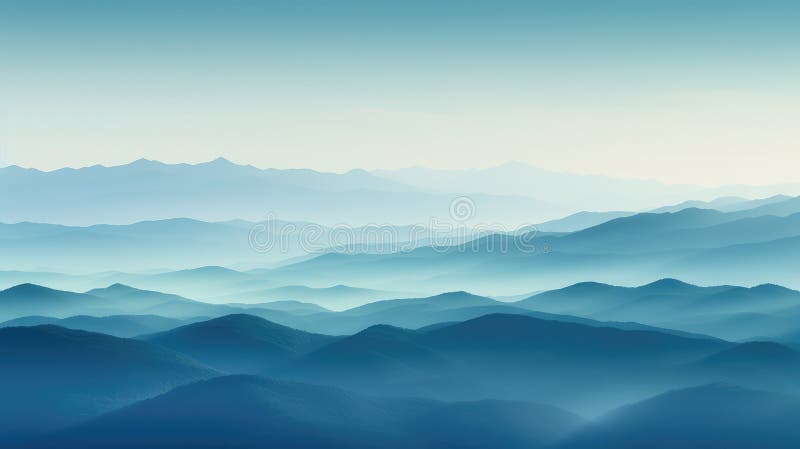 Mountain Gradient Blue Green Stock Illustration - Illustration of ...