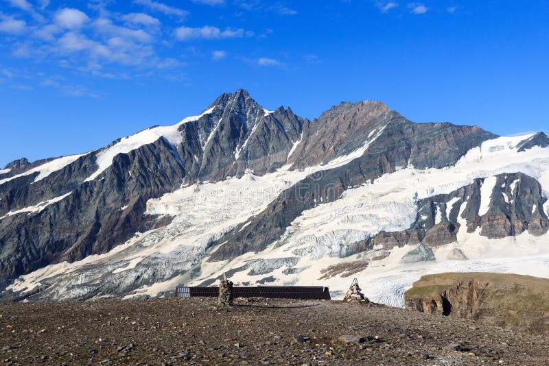 Mountain Grossglockner and Glacier Pasterze Panorama in Glockner Group ...