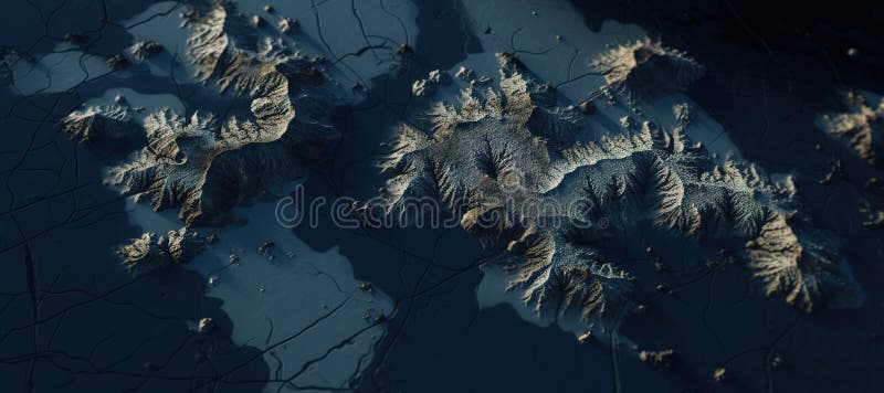 Mountain Hill Map Background, Island Stock Illustration - Illustration ...