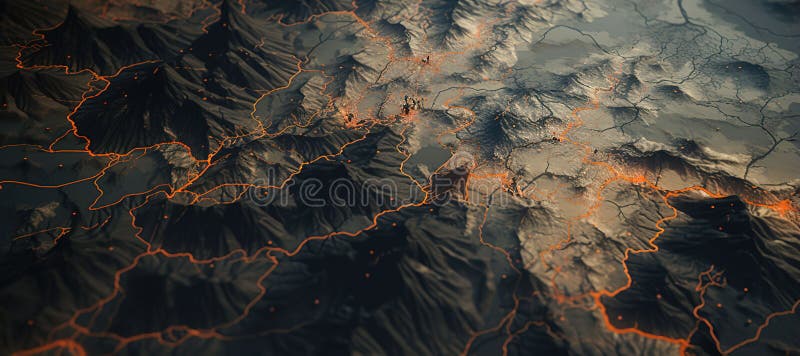 Mountain Hill Map Background, Island Stock Illustration - Illustration ...
