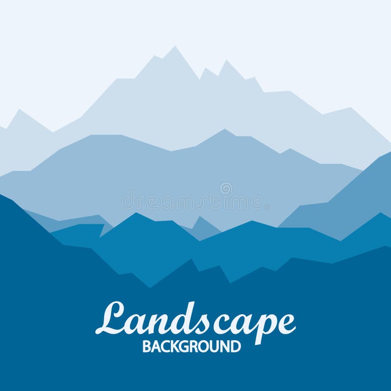 Mountain Hills Landscape Background Vector Stock Vector - Illustration ...