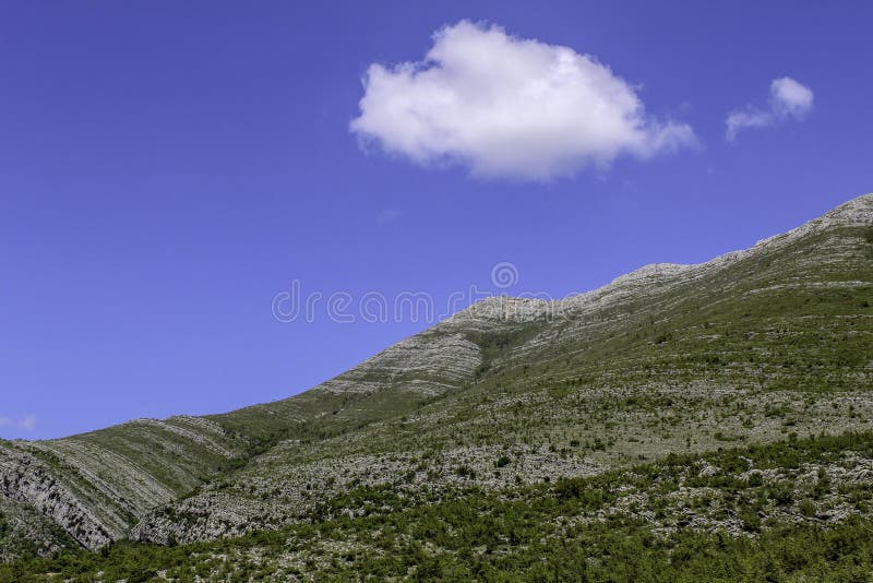 Clearly Blue Sky with One Cloud. Stock Image - Image of outdoor ...
