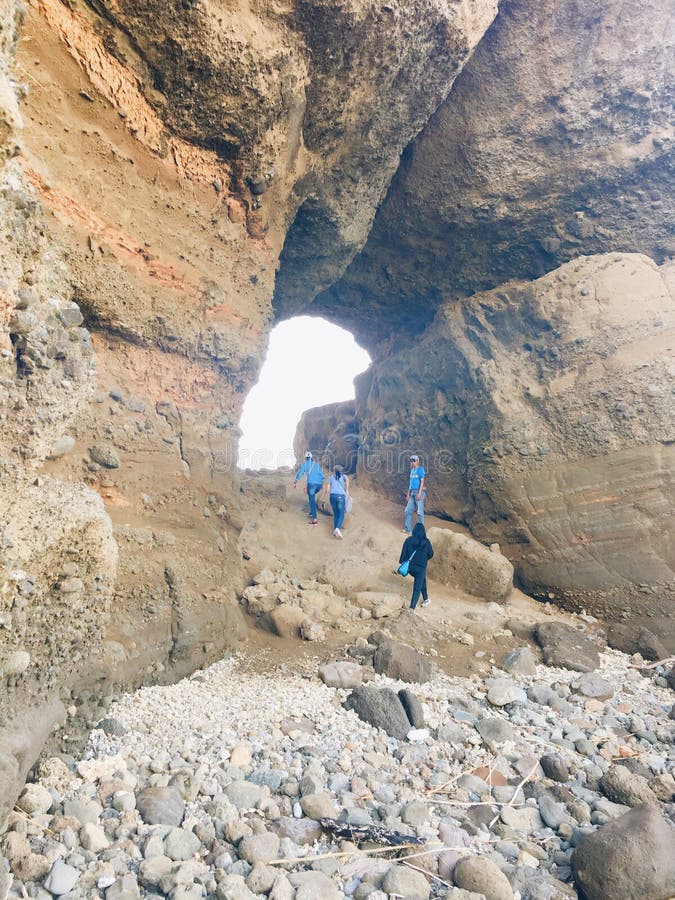 A mountain with a hole editorial stock image. Image of philippines ...