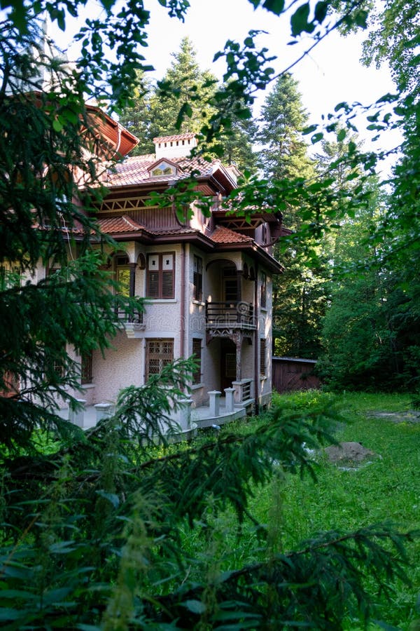 Mountain House, Cottage in the Forest Stock Image - Image of building ...