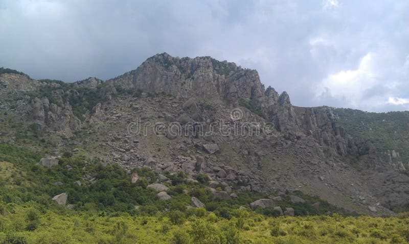Mountain stock image. Image of huge, crumbling, falling - 94574247