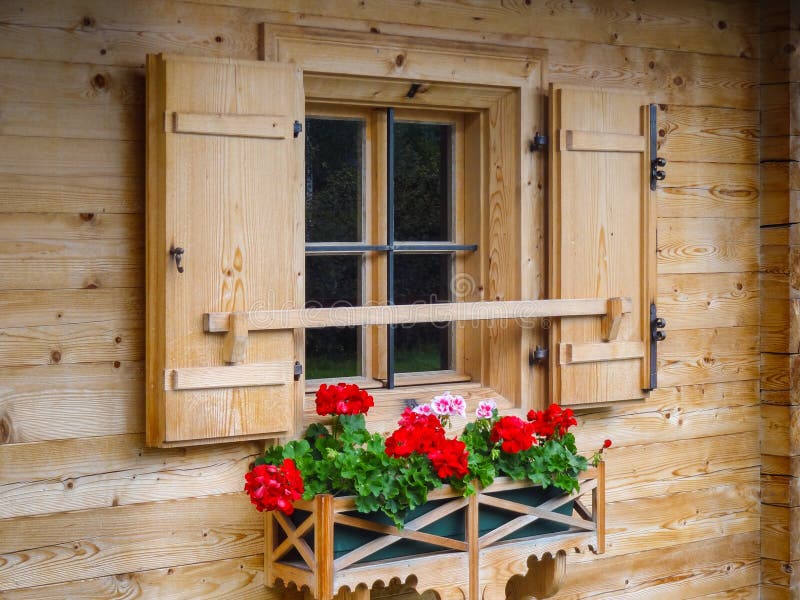 Mountain-hut window stock photo. Image of shutter, mountain - 65632912