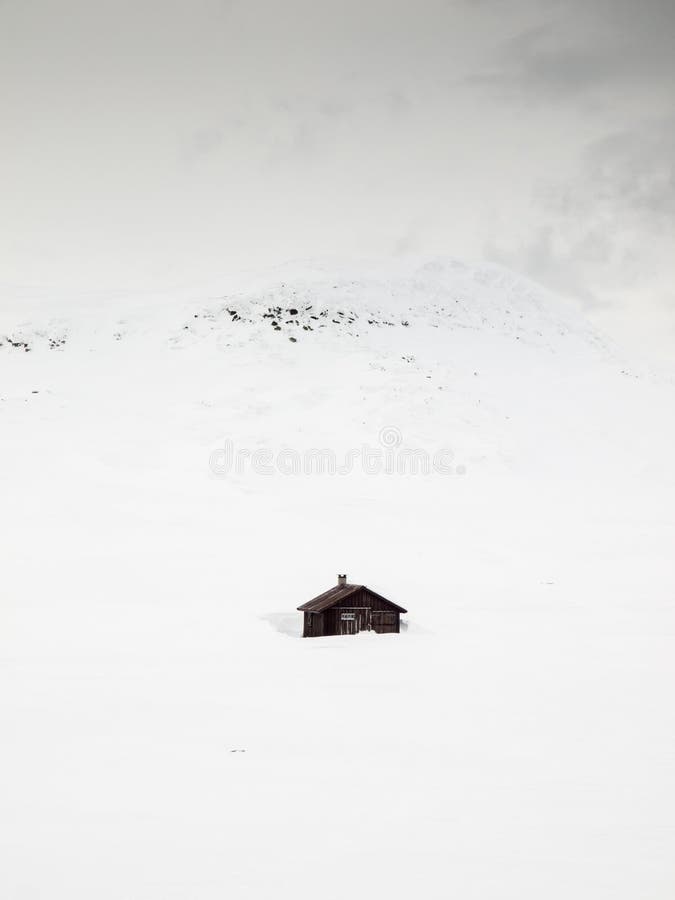 Mountain Huts in Snow Storm Stock Photo - Image of outdoors, snow: 39096190