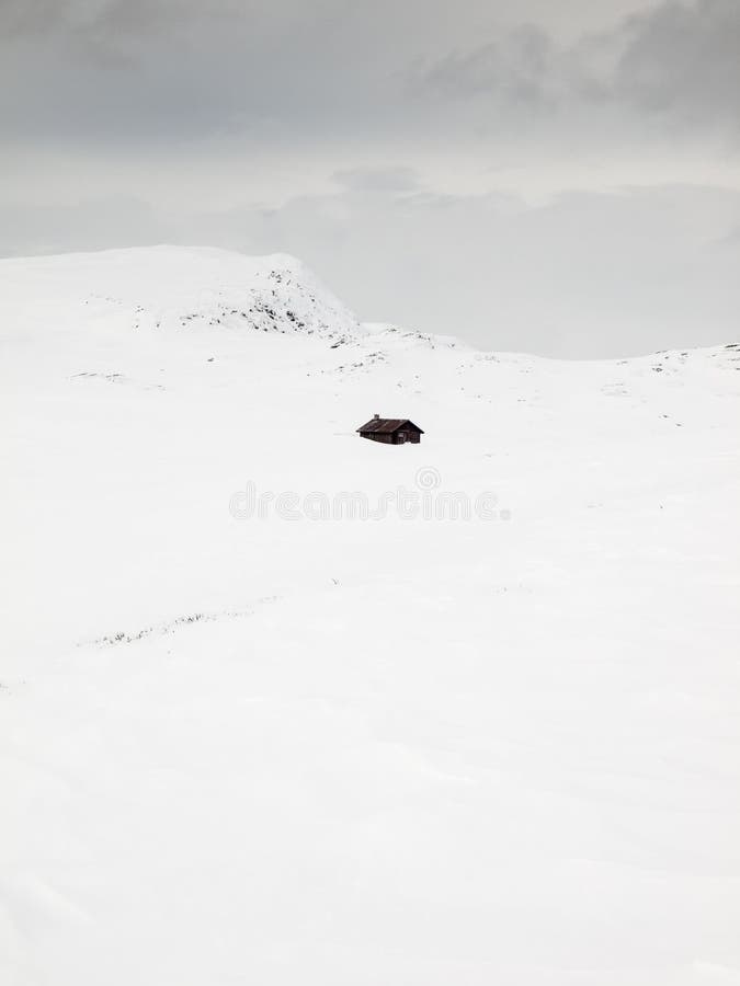 Mountain Huts in Snow Storm Stock Photo - Image of shelter, hill: 39096218