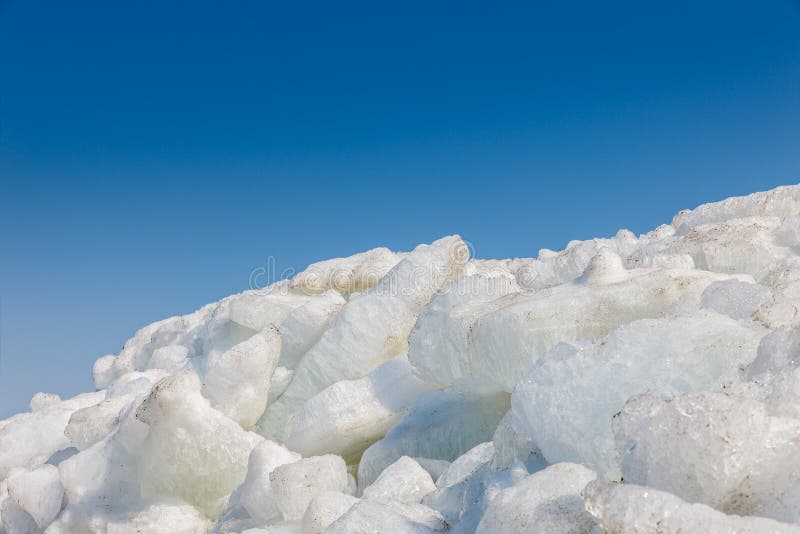Mountain Ice Against the Blue Sky Stock Image - Image of december, pile ...