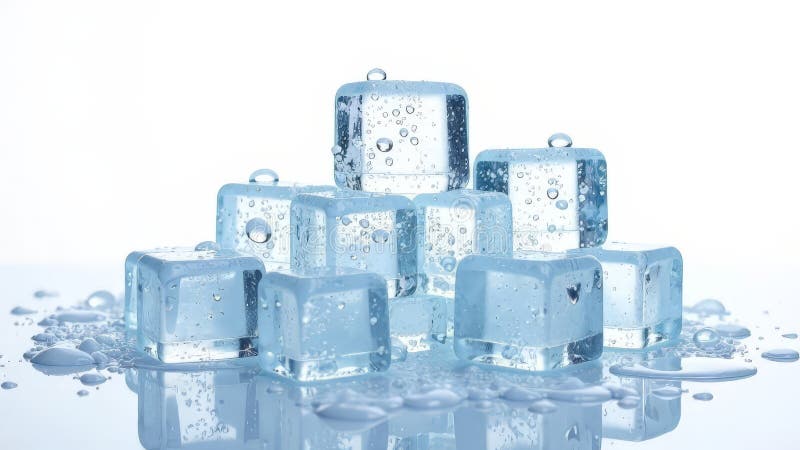 A mountain of ice cubes stock illustration. Illustration of abstract ...