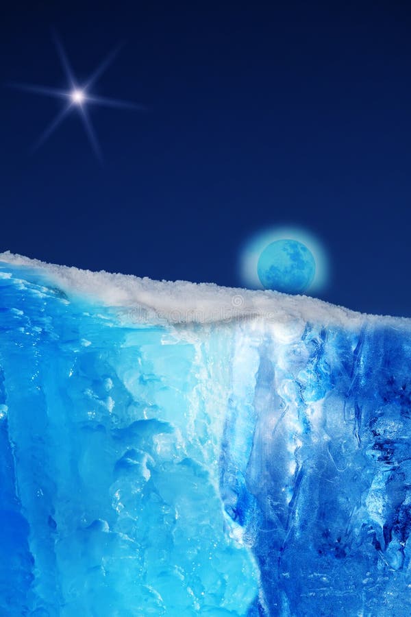 Mountain ice iceberg moon stock photo. Image of frost - 17520760