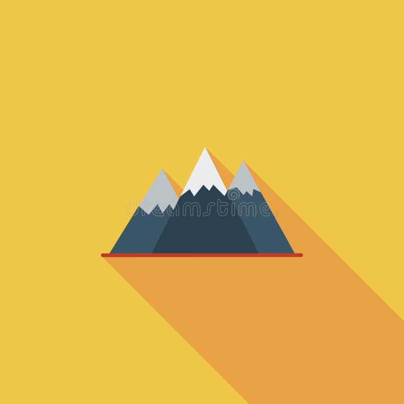 Mountain icon stock vector. Illustration of peak, rocky - 97577037
