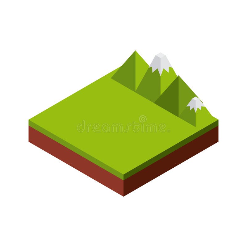 Mountain Icon. Isometric Design. Vector Graphic Stock Vector ...