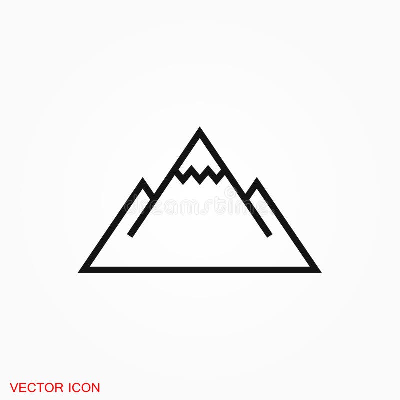 Mountain Icon Logo, Illustration, Sign Symbol for Design Stock ...