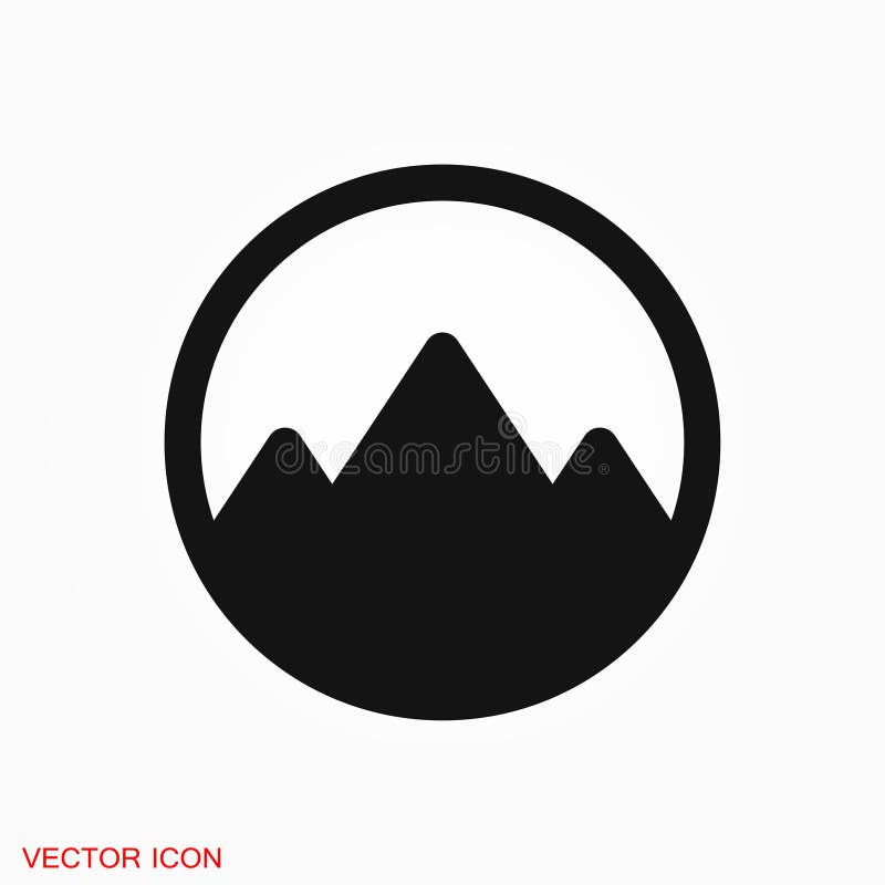 Mountain Icon Logo, Illustration, Sign Symbol for Design Stock ...
