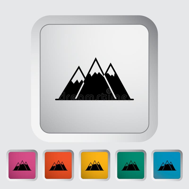 Mountain icon stock vector. Illustration of collection - 93729153