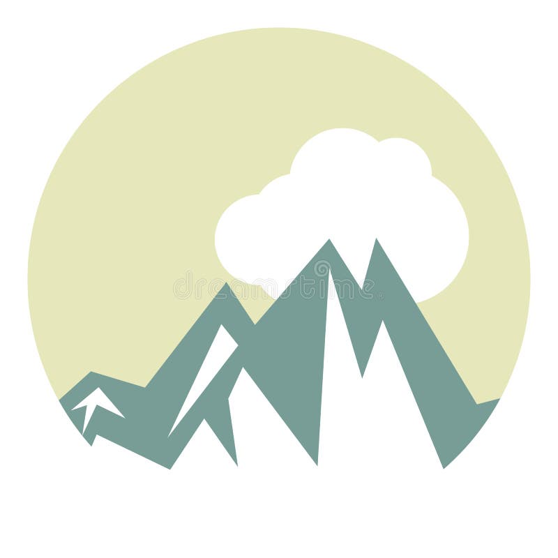 Mountain Icon Vector with Simple Design Stock Vector - Illustration of ...