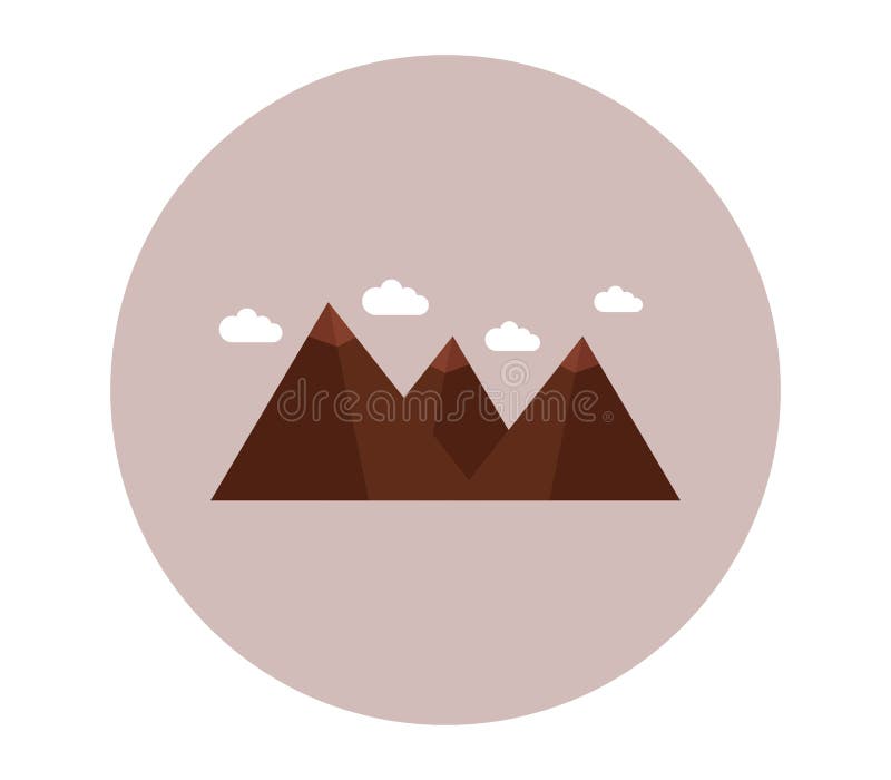Mountain icon illustrated stock illustration. Illustration of travel ...