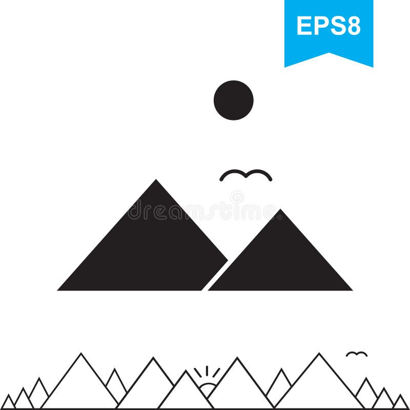 Mountain Icons Isolated stock vector. Illustration of range - 93742996