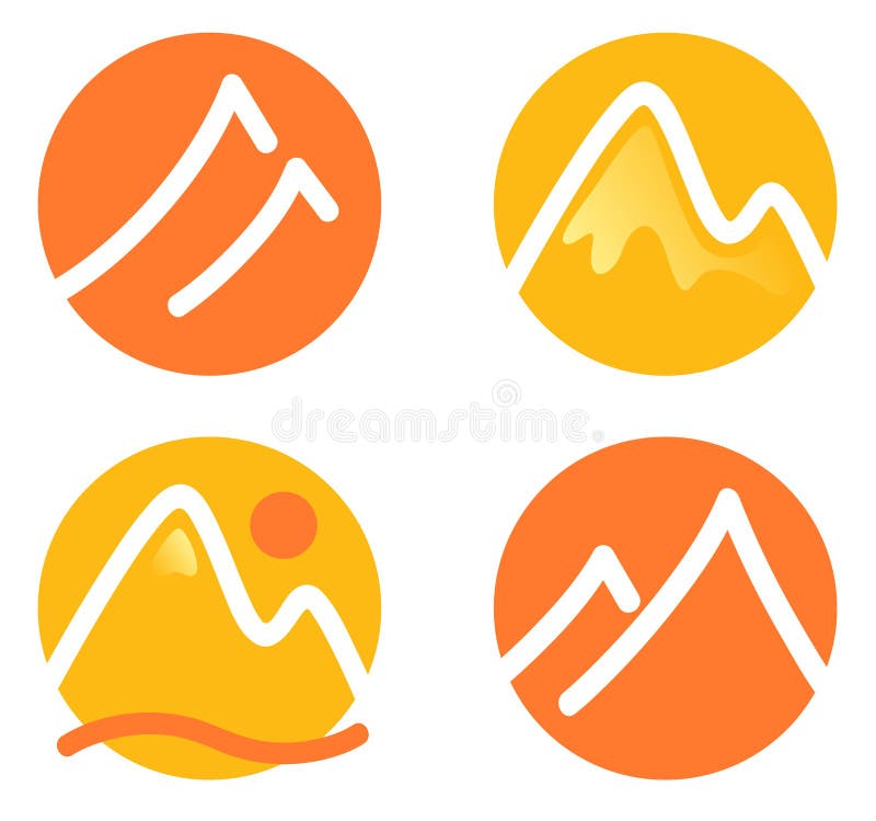 Mountains Icons stock vector. Illustration of expedition - 32902399