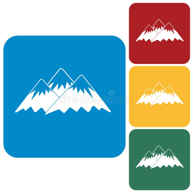 Mountain icons set stock vector. Illustration of concept - 90541328