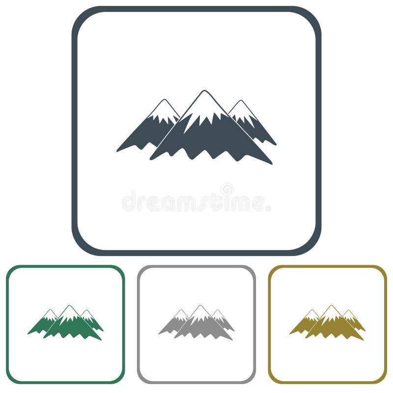Mountain icons set stock vector. Illustration of adventure - 92700395