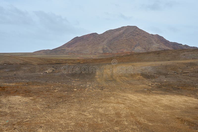 A Mountain on the Island of Sal in Cape Verde Stock Image - Image of ...