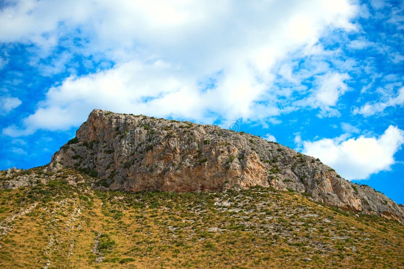 Mountain on island. stock photo. Image of beautiful, mountains - 84749304