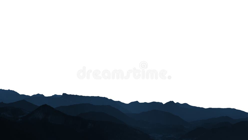 A Mountain on Isolated on a White Backgroud Stock Image - Image of ...