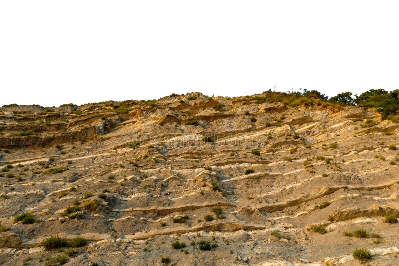 The Mountain is Isolated on a White Background. Bottom View Stock Photo ...