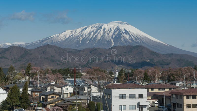Mountain Iwate in Spring. editorial photography. Image of high - 76557202