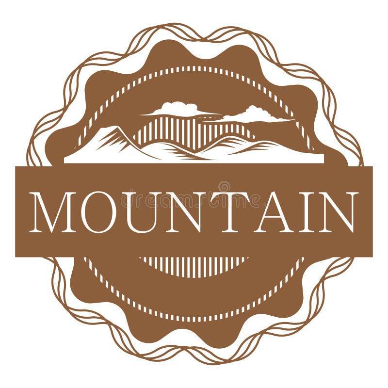 Mountain Label. Vector Illustration Decorative Design Stock Vector ...