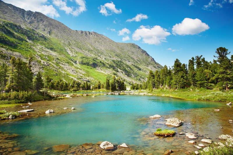 Mountain lake stock photo. Image of tourism, sunny, lake - 6232666