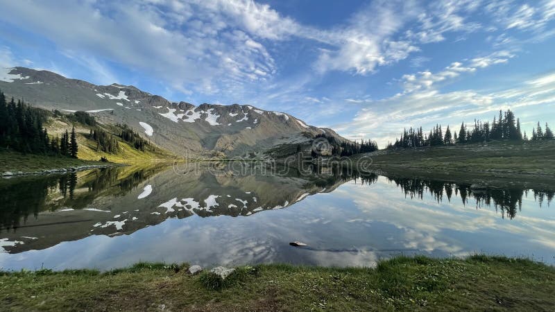 Mountain lake stock photo. Image of clouds, lake, leaf - 255248868