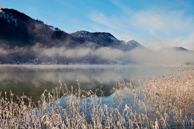 Mountain Lake in Alps with Scenic Reflection Stock Image - Image of ...